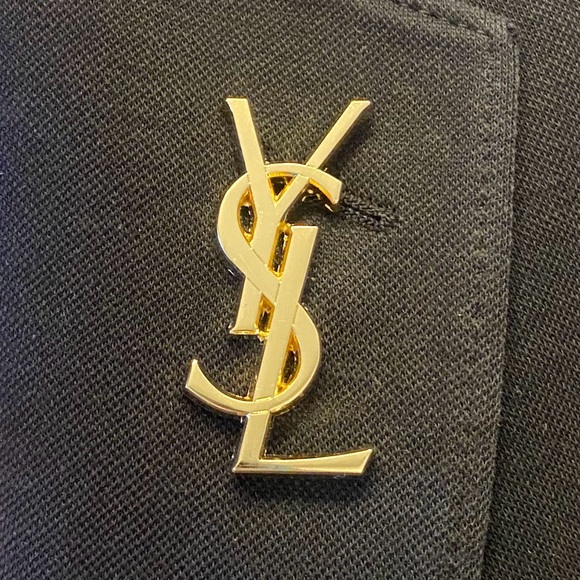 Jewelry | Vintage Ysl Lapel Pin Gold Toned | Poshmark